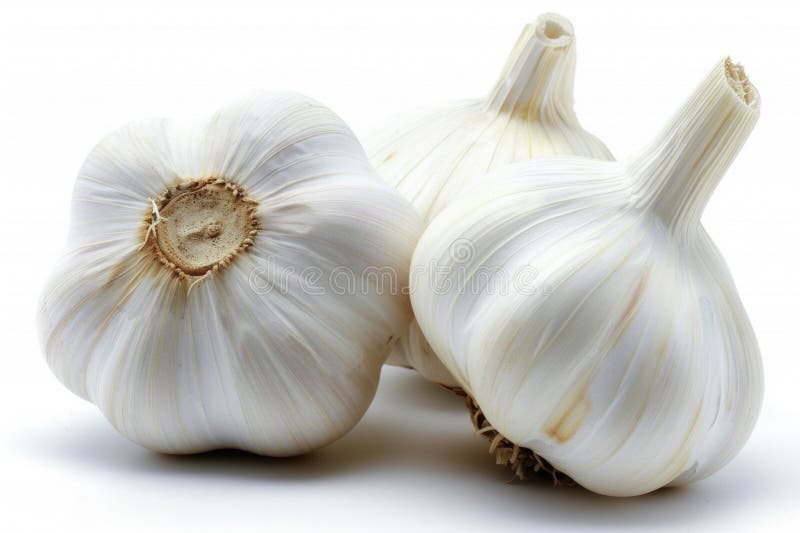 Fresh Garlic Isolated on White Background. Generative Ai Stock ...