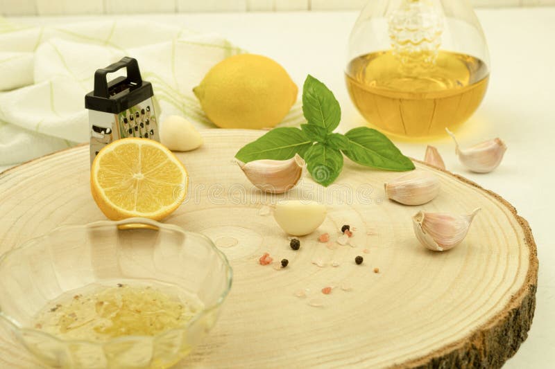 Fresh Garlic and Spices, Sauce Preparation Process Stock Photo - Image ... Fresh Garlic and Spices, Sauce Preparation Process Stock Photo - Image ...