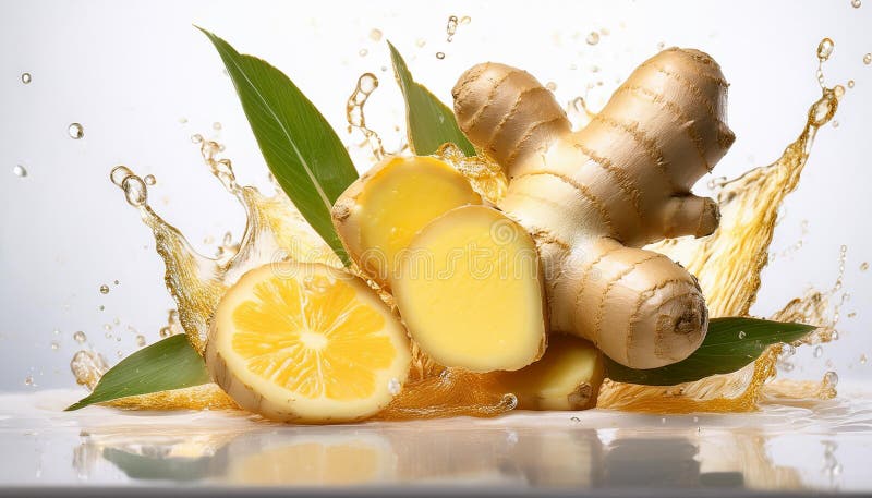 Fresh Ginger a Few Slices and a Splash of Fresh Ginger Juice Form a ...