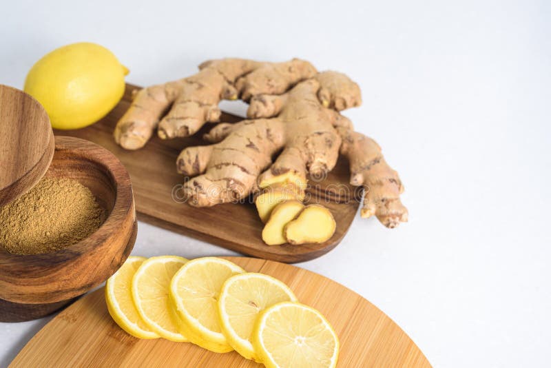 Fresh Ginger Root and Lemons Stock Photo - Image of fresh, rough: 239528026