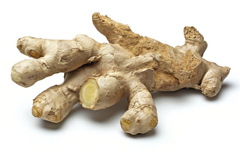 Fresh Ginger Root on White Background Stock Photo - Image of asian ...
