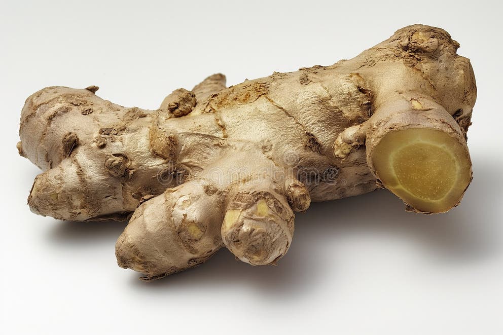 Fresh Ginger Root on White Background Stock Image - Image of rhizome ...