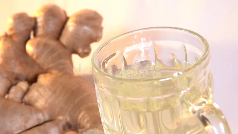 Fresh ginger on the table. stock video. Video of ingredient - 251680445