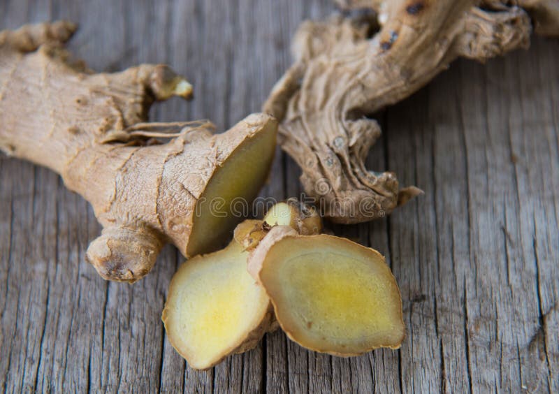 Fresh Ginger on Wood Texture. Stock Image - Image of china, herbal ...