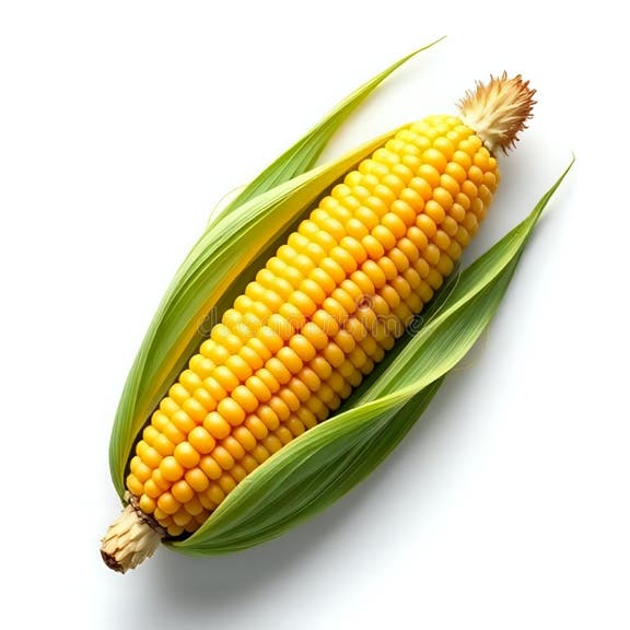 Fresh Golden Corn Cob with Green Husks Stock Image - Image of husks ...
