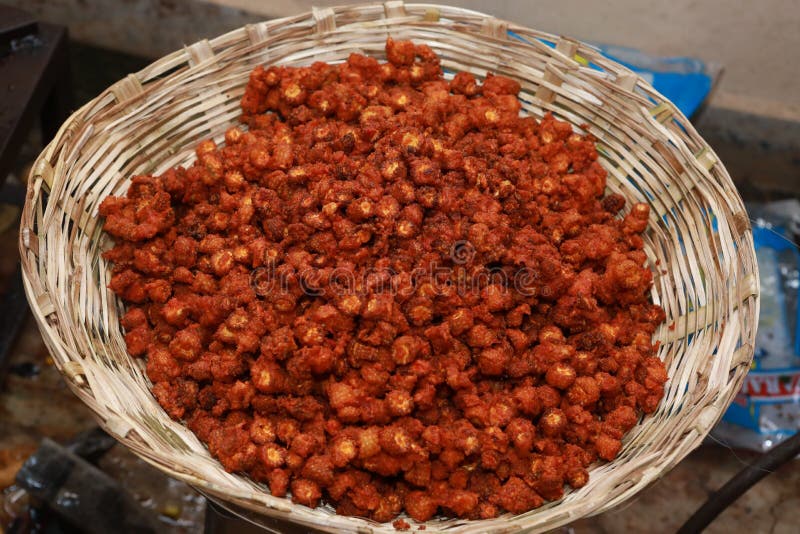 Golden Fry Baby Corn in a Basket Stock Image - Image of indo, closeup ...