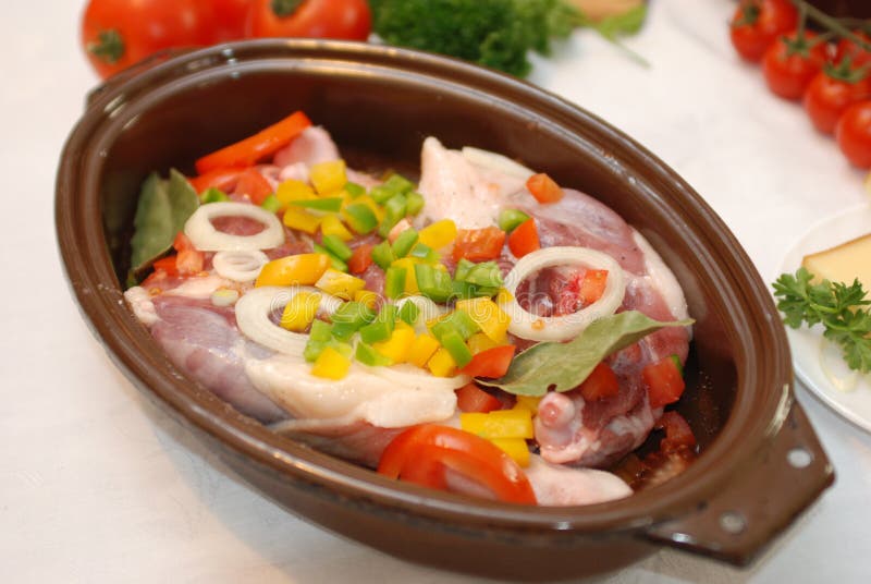 Fresh goose drumstick stock photo. Image of salad, drum - 12729654