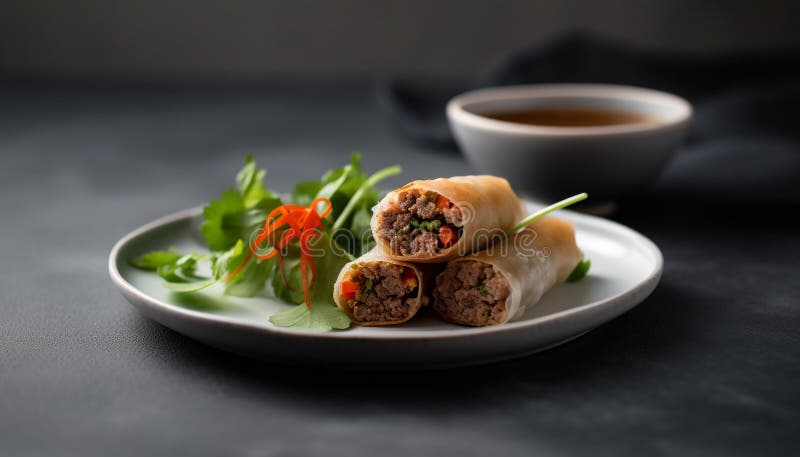 Fresh Gourmet Spring Rolls Wrapped in Healthy Vegetable Goodness ...