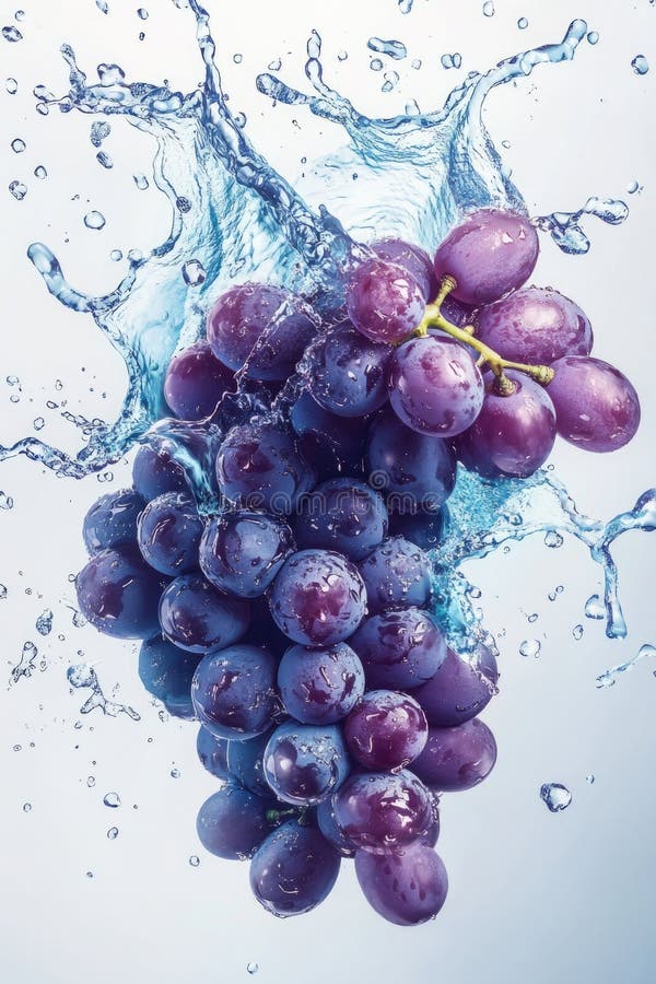Grapes in Water Splash stock photo. Image of outdoor - 377879568