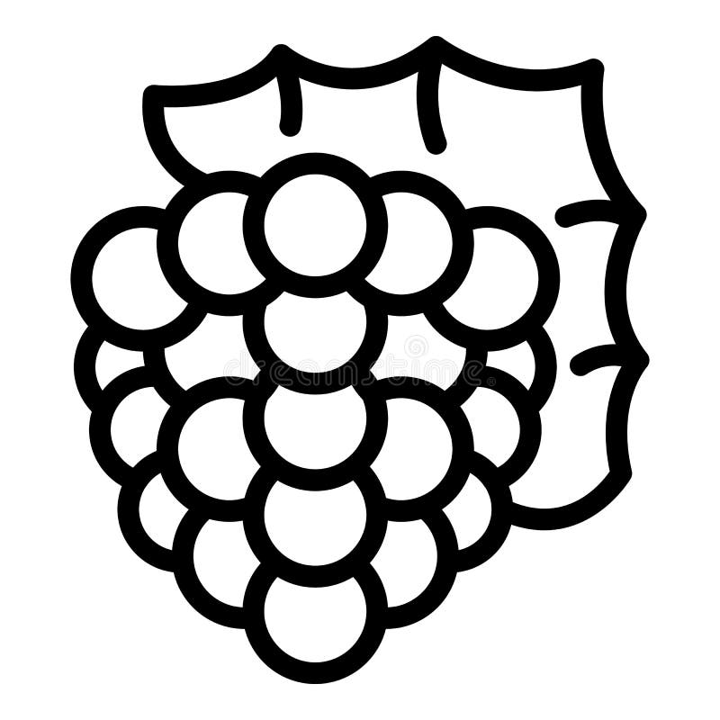 Fresh Grapes Icon Outline Vector. Food Winery Stock Vector ...