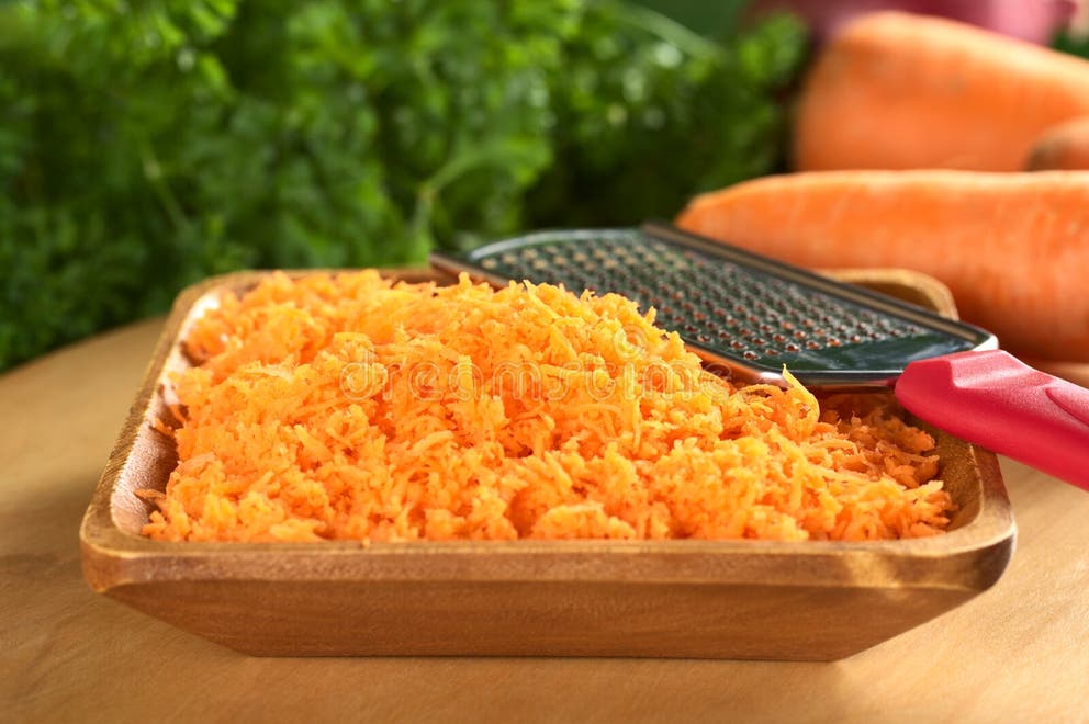 Fresh Grated Carrots stock photo. Image of grated, focus - 21818678