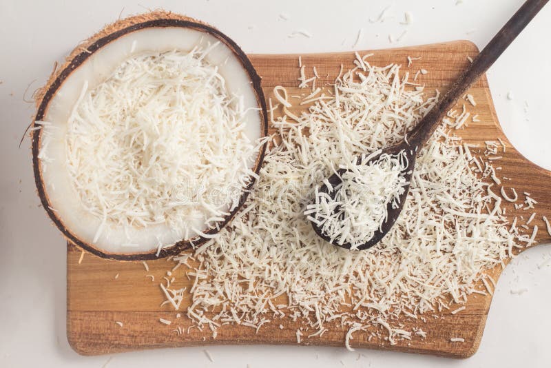 Fresh Grated Coconut stock photo. Image of food, ingredients - 82555462