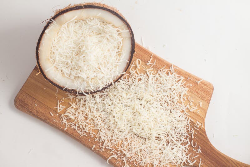 Fresh Grated Coconut stock photo. Image of shredded, fresh - 82546010