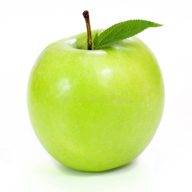 Green Apple with a Clipping Path Stock Photo - Image of green, healthy ...