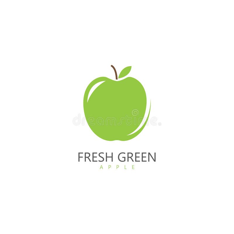 Fresh Green Apple Logo Healthy Food Vector Icon Stock Vector ...