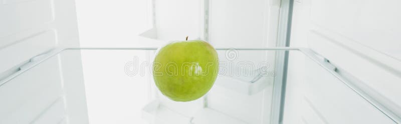 Apple in the refrigerator stock image. Image of frige - 28817743