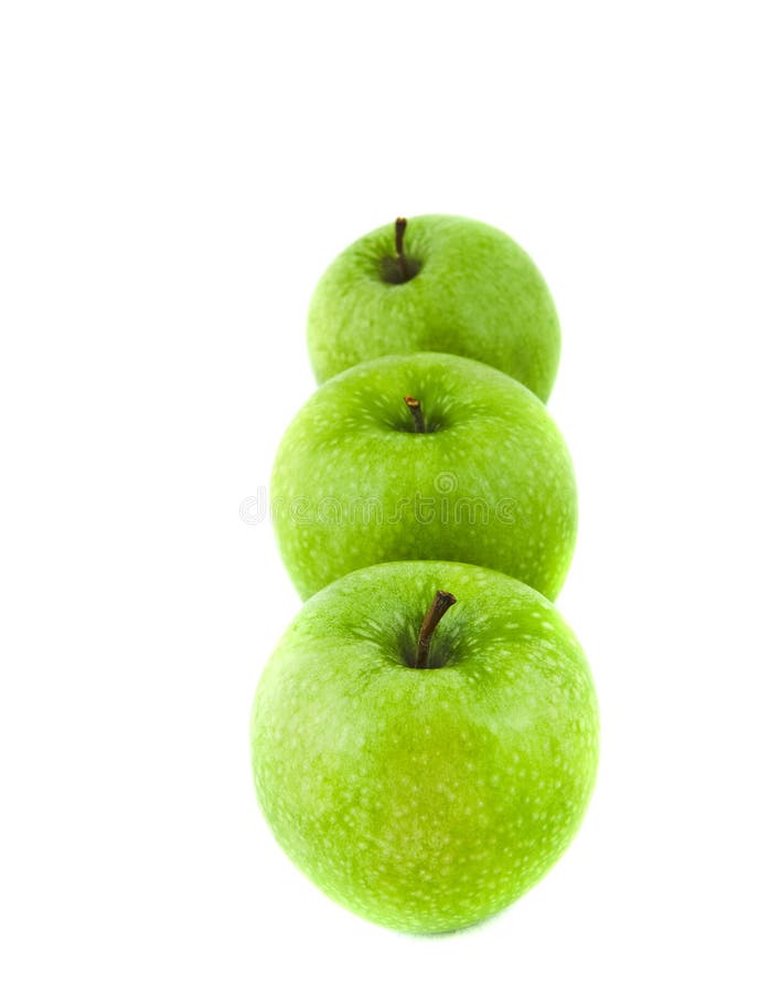Fresh green apples stock image. Image of white, health - 7491007