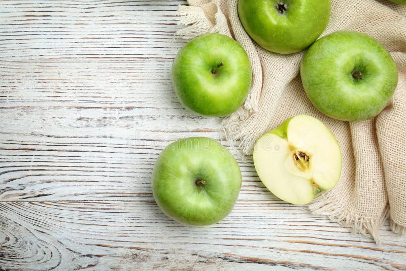 Fresh green apples stock image. Image of snack, background - 112622491