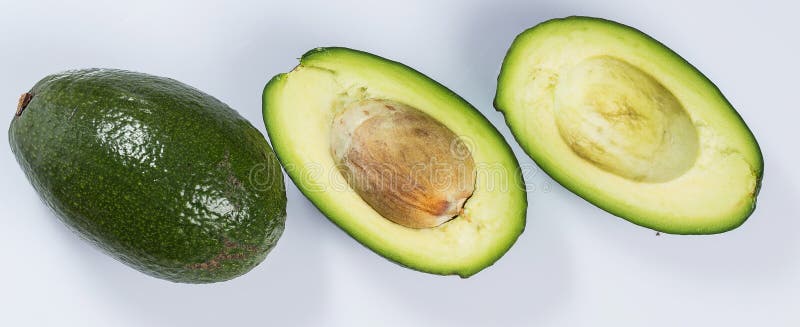 Green Avocado Avocados, Many Angles and View Side Top Front Sliced ...