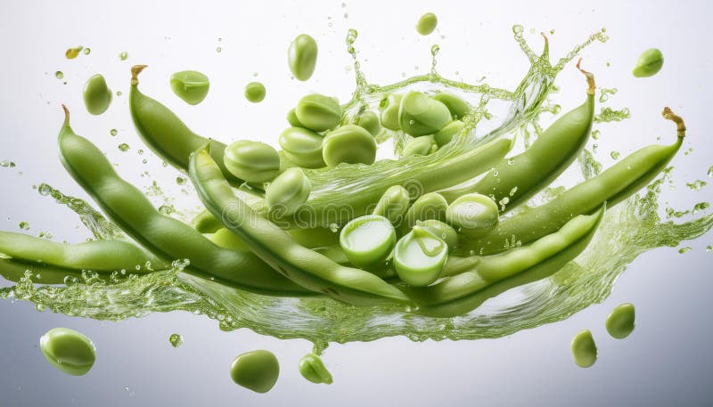 Fresh Green Beans a Few Slices and a Splash of Fresh Green Beans Juice ...