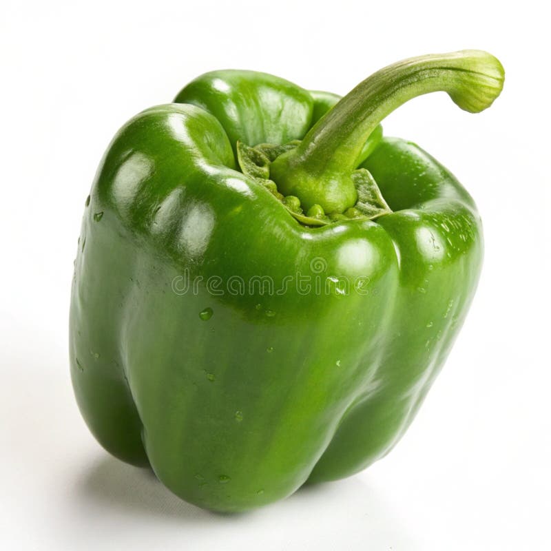 Fresh green bell pepper stock illustration. Illustration of isolated ...