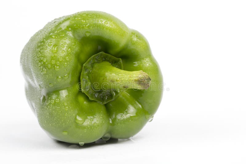 Fresh Green bell pepper stock image. Image of drops, food - 84761425