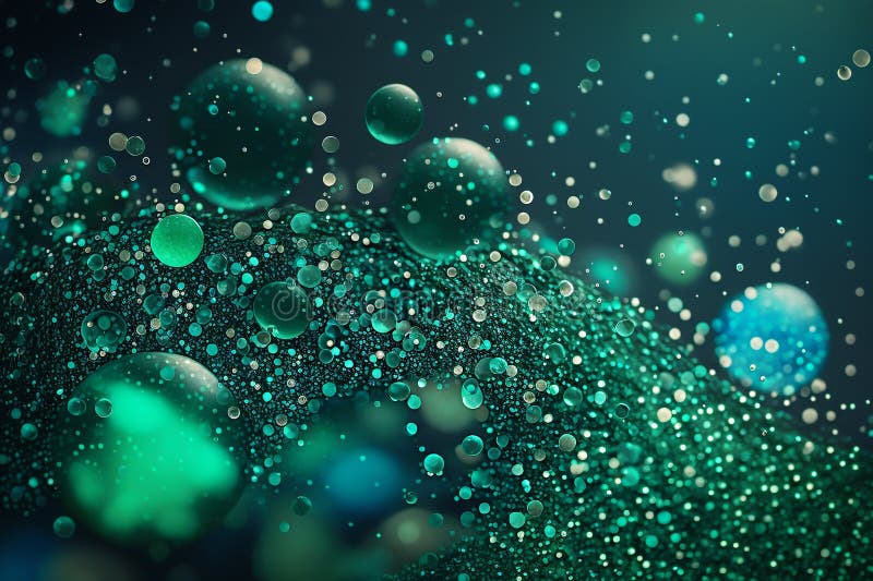 Fresh Green Blue Water Bubbles Abstract Background Generative AI Stock ...