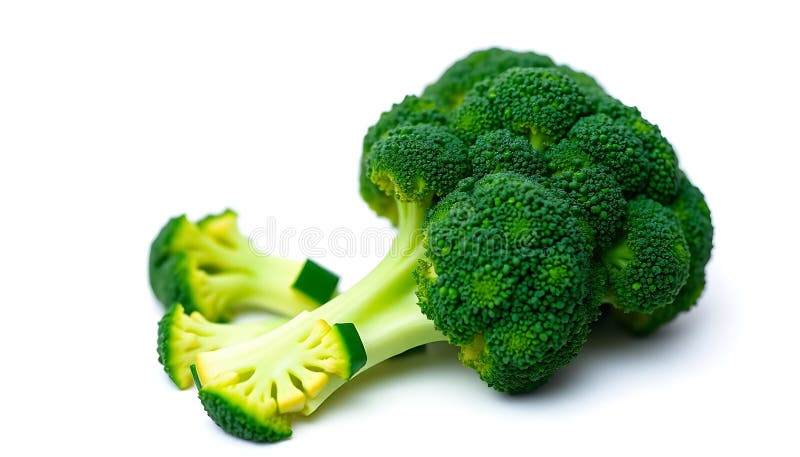Fresh Green Broccoli Florets Generative AI Stock Illustration ...