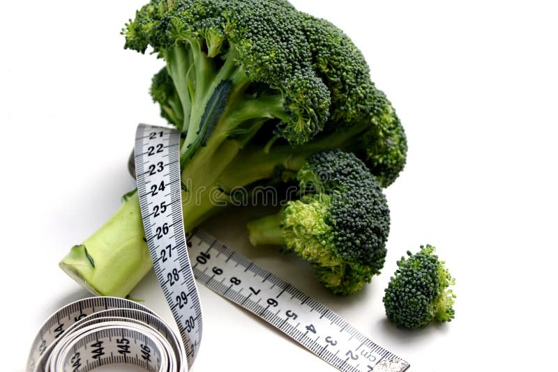 Broccoli Wrapped Around a Measuring Tape Stock Photo - Image of ...