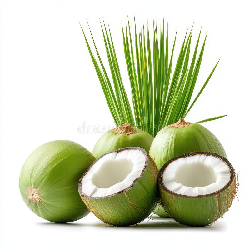 Fresh Green Coconuts Tropical Fruit Refreshing Drink Summer Stock ...
