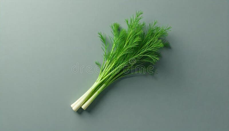 Fresh Green Dill on a Gray Surface, Minimal Composition Stock ...