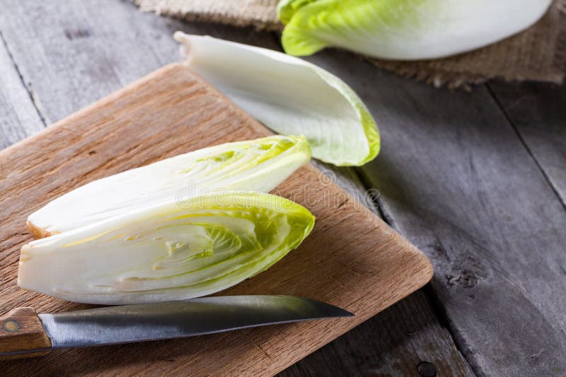 Fresh green endive stock image. Image of gourmet, belgian - 81975037