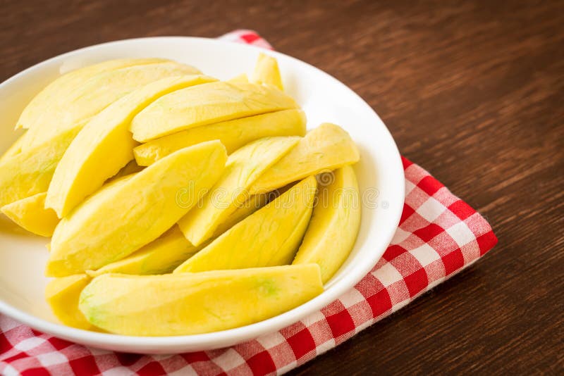 Fresh Green and Golden Mango Stock Photo - Image of organic, summer ...