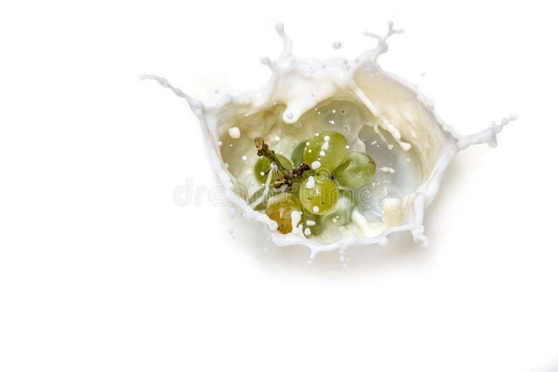 Green Grapes Splashing Milk Stock Photos - Free & Royalty-Free Stock ...