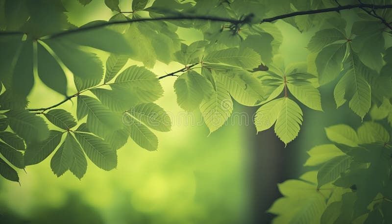 Fresh Green Leaves Frame for Natural Background Design. Stock ...