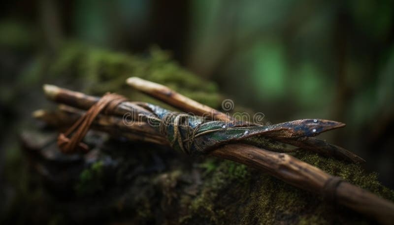 Fresh Green Leaves on Old Tree Branch Generated by AI Stock ...