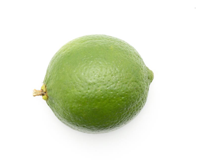 Sliced Lime Isolated on White Background. Top View Stock Photo - Image ...