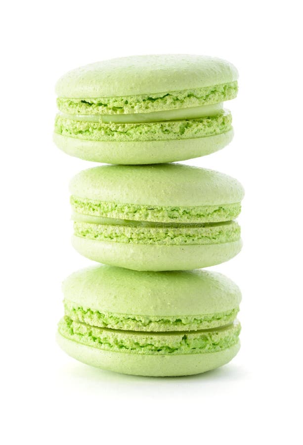 Fresh green macarons stock image. Image of pastry, background - 38225421