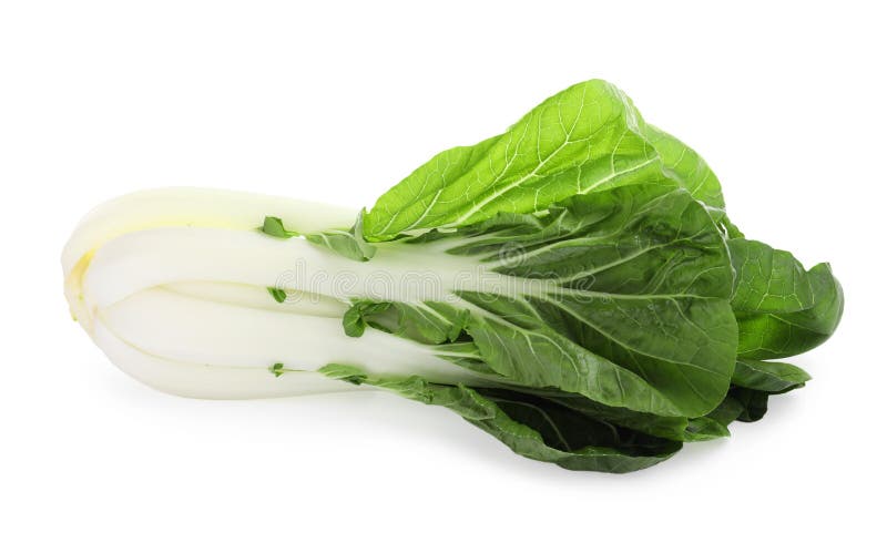 Fresh Green Pak Choy Cabbage Isolated, Top View Stock Photo - Image of ...