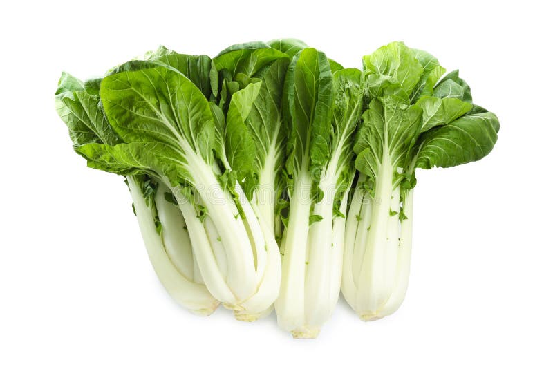 Fresh Green Pak Choy Cabbages on Background, Top View Stock Image ...