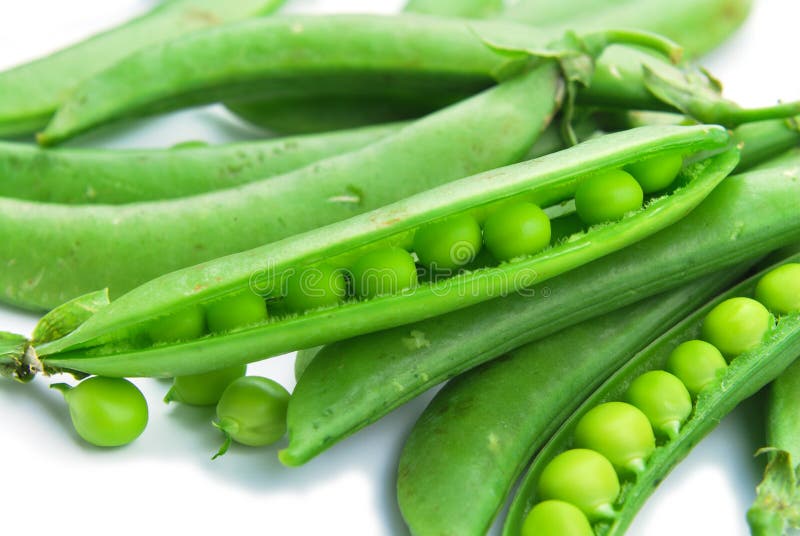 Fresh green pea pod stock image. Image of ingredient - 43690463