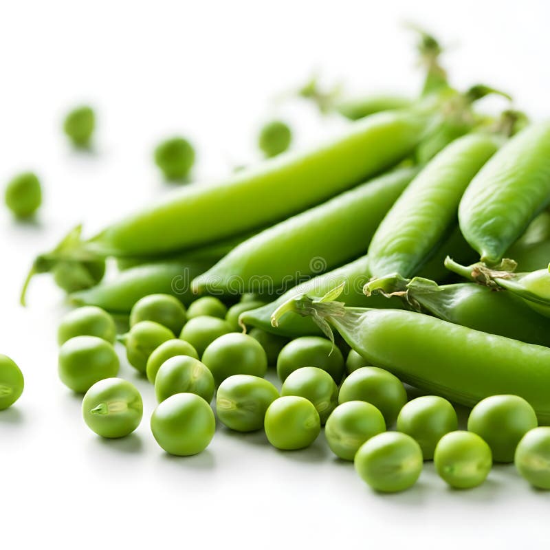 Fresh Green Peas a Rustic and Vibrant Showcase Stock Illustration - Illustration of comfort ...