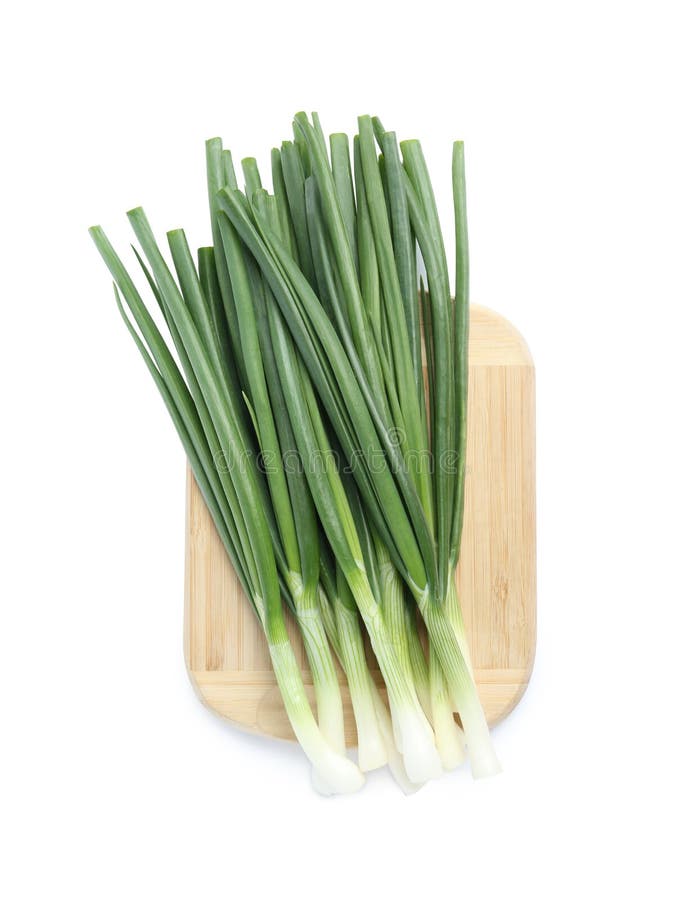 Fresh Green Spring Onions Isolated on White Stock Photo - Image of ...