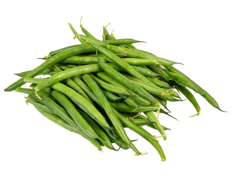 Fresh Green or String Beans on White Stock Photo - Image of green ...