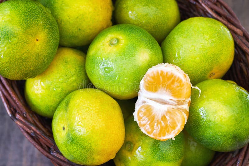 Green tangerines stock image. Image of uneven, three - 37176381