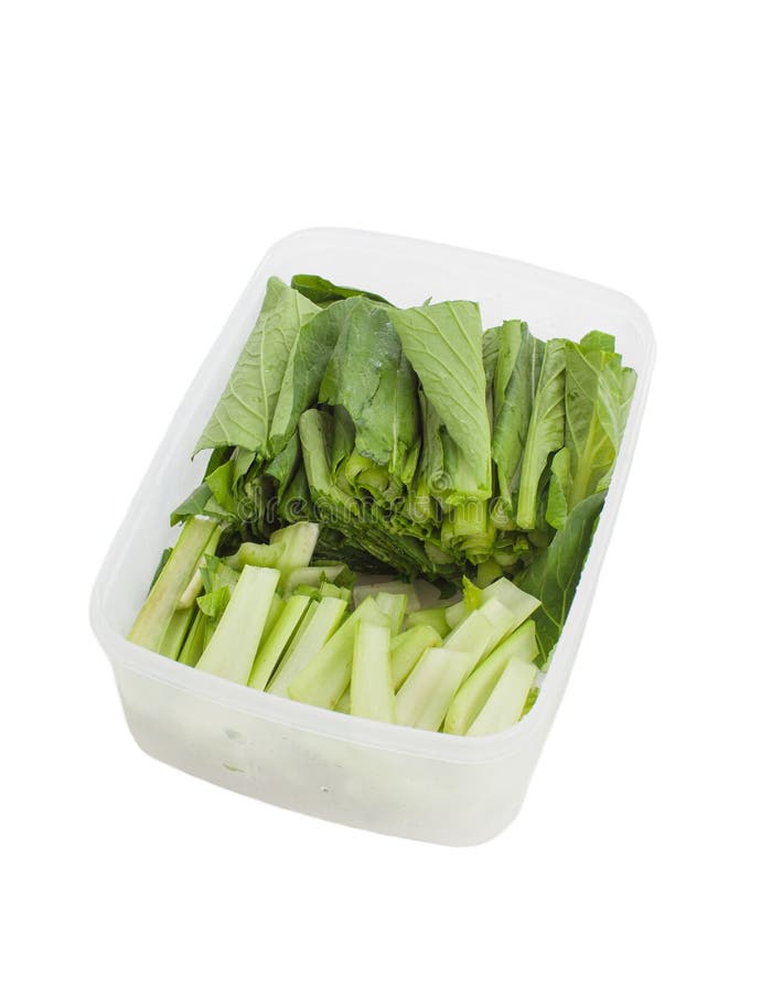 Fresh Green Vegetable in Plastic Box Stock Photo - Image of store, diet ...