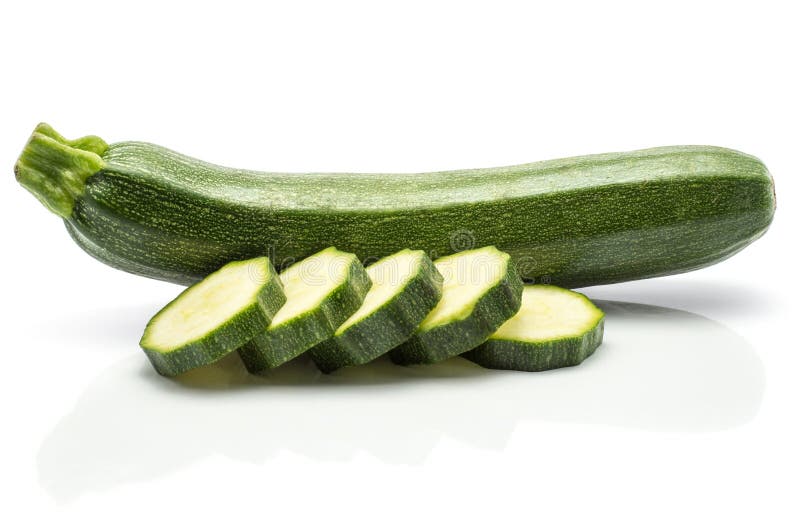 Fresh Green Zucchini Isolated on White Stock Photo - Image of fresh ...