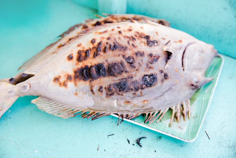 Fresh Grilled Fish Ready To Serve for Picnic Stock Image - Image of ...