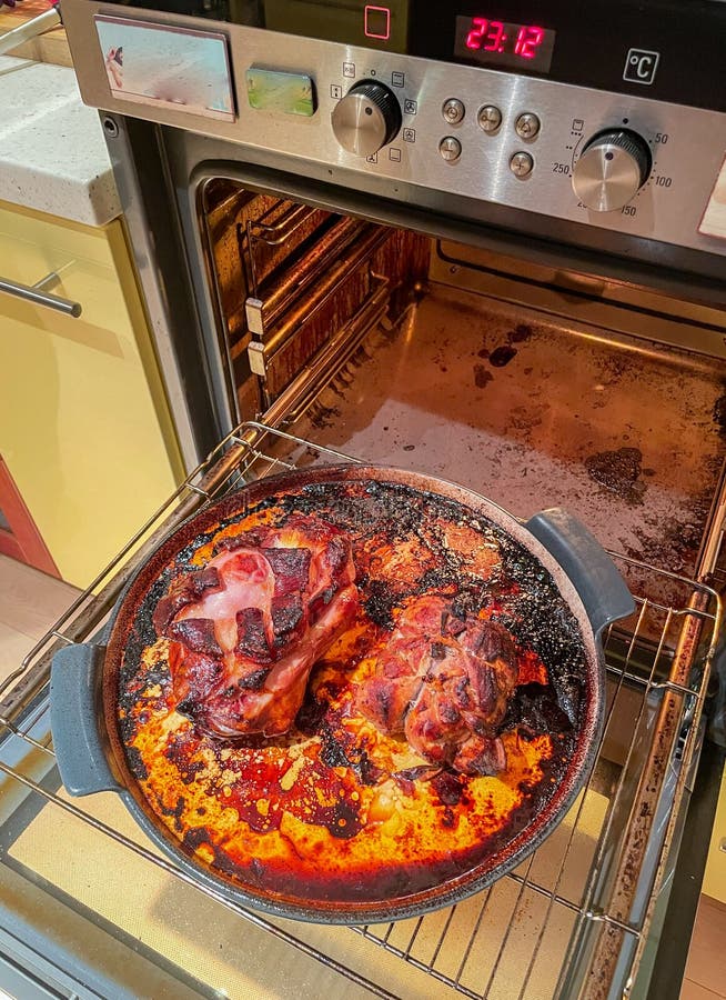 Fresh Grilled Knuckle from the Oven Stock Image - Image of dinner ...
