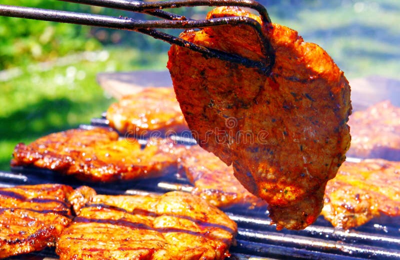 Fresh grilled meat. stock photo. Image of cooking, beef - 40856838